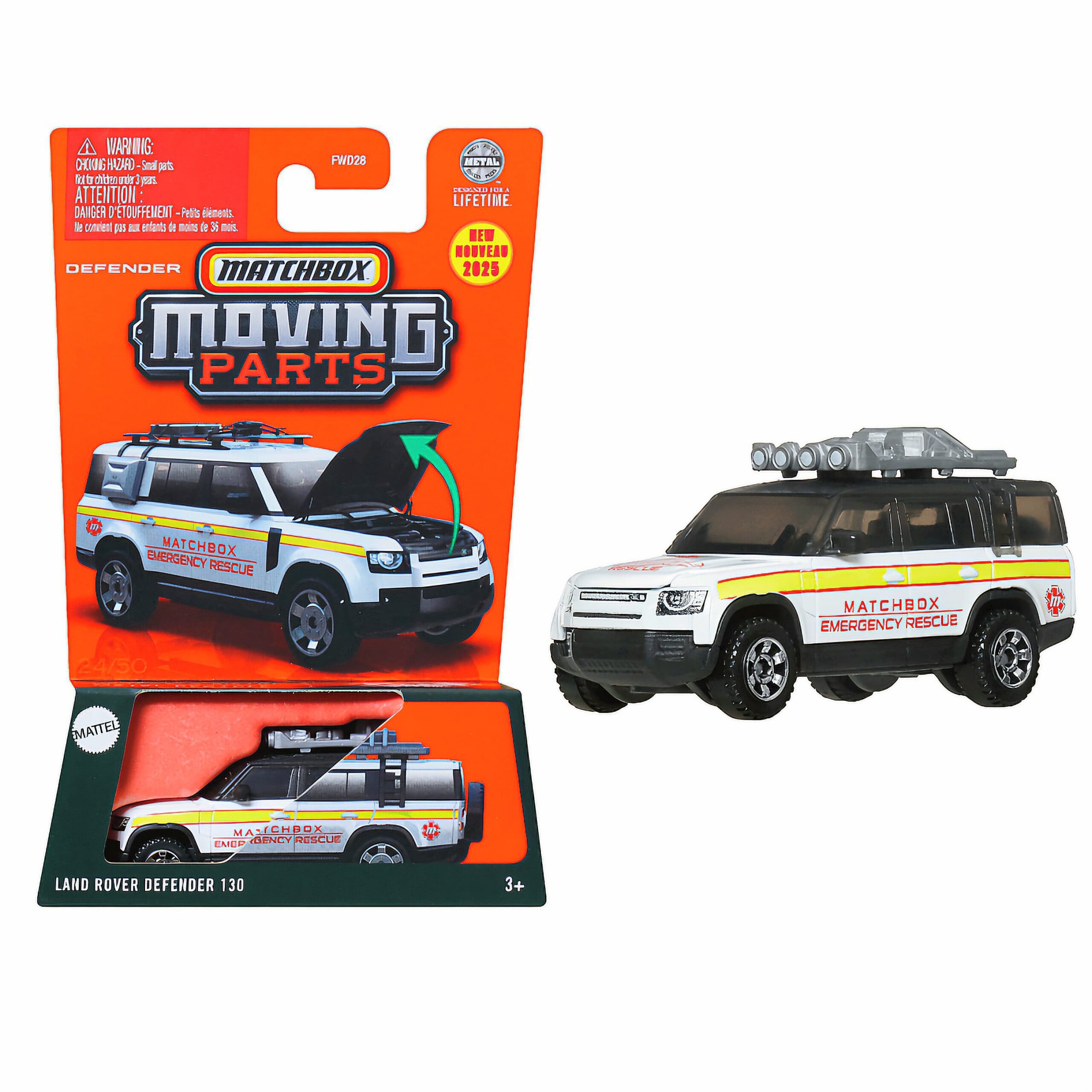 Machetă Land Rover Defender 130 Matchbox Moving Parts - CollectorsCorner