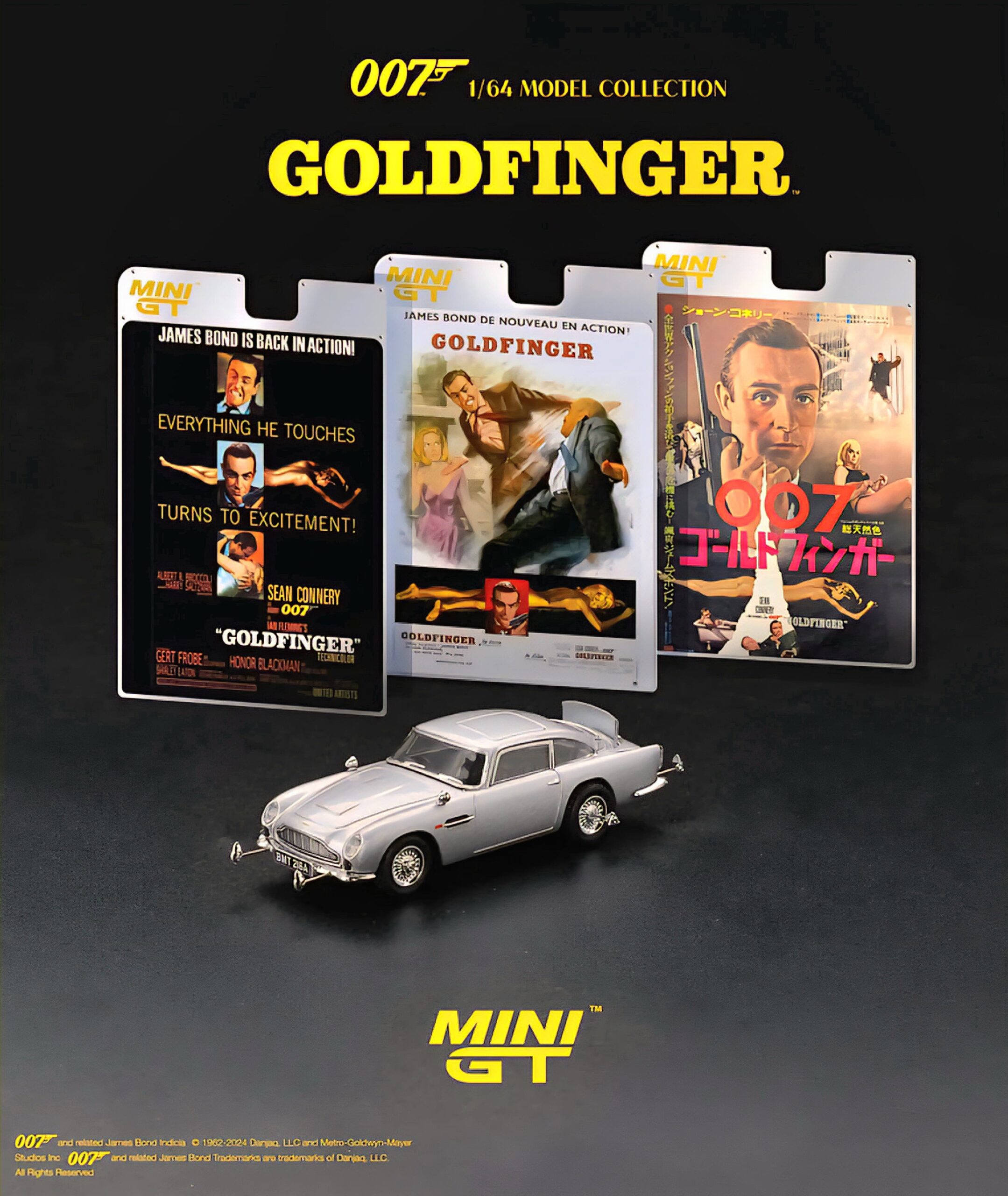 Machetă Aston Martin DB5 James Bond 007 – Goldfinger Mini GT ...